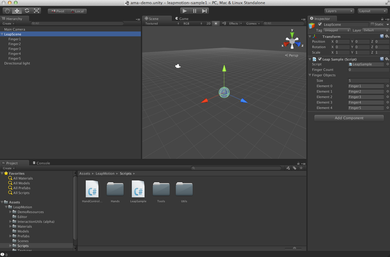 UnityでLeap Motionを扱う為の最低限のスクリプト #C# - Qiita