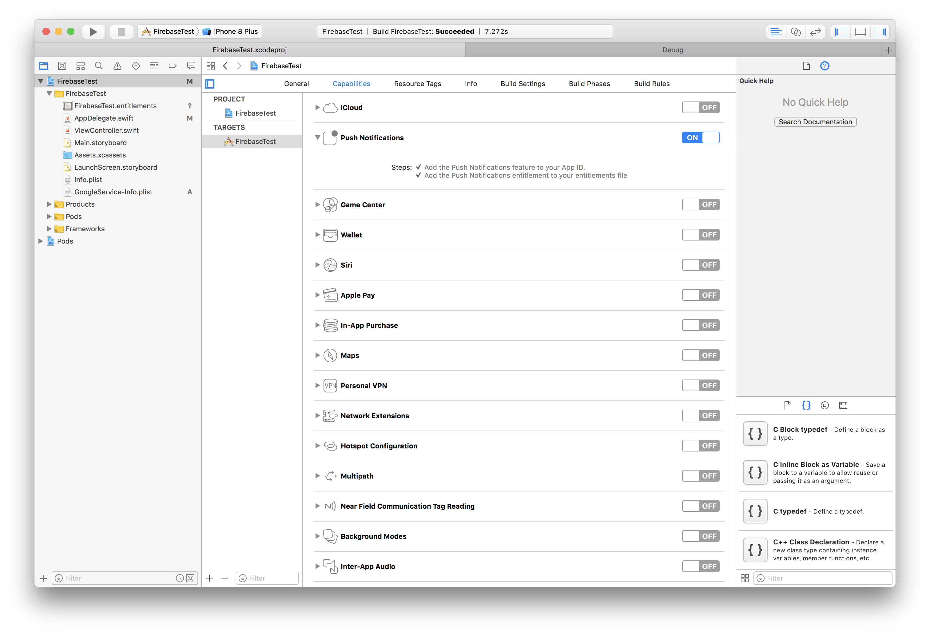 Firebase Cloud MessagingをつかってiOSアプリにプッシュ通知を送ろう（後編） #Swift - Qiita