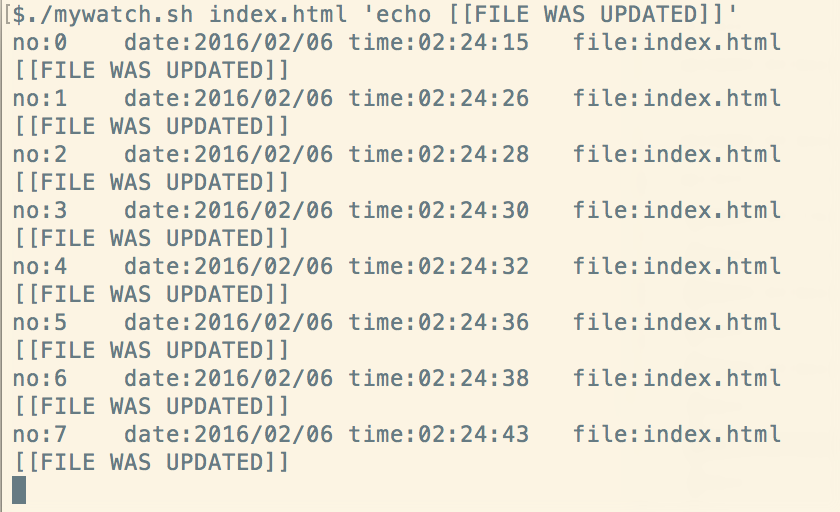 ファイルの変更を定期的に監視して、特定のコマンドを実行するシェルスクリプト Shellscript Qiita