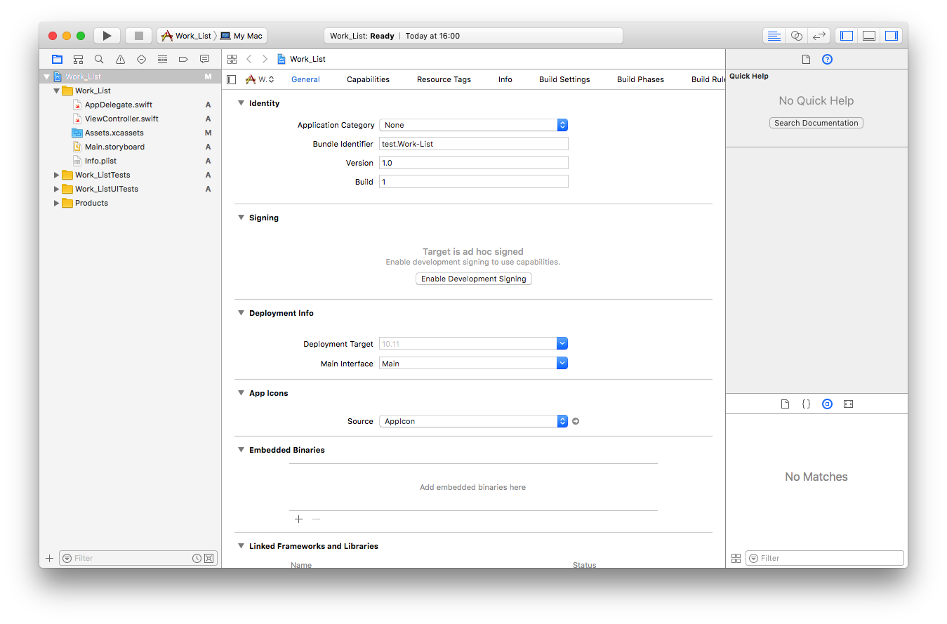 swiftでosxアプリ 〜 プロジェクト作成〜何か出すとこまで 〜 #Swift - Qiita