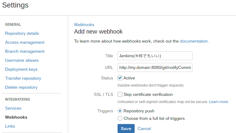 ユーザ認証が掛かった Jenkins vs. Bitbucket の private repository ファイッ！ #Git - Qiita
