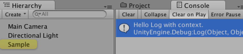 Debug.Log(System.Object, UnityEngine.Object)オーバーロード #C# - Qiita