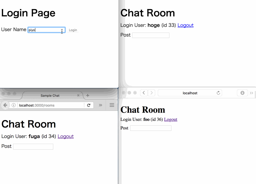 Actioncable の Readme を読んでチャットアプリを作ってみた Javascript Qiita
