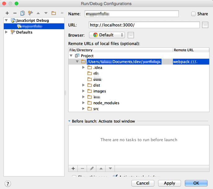 webstorm, intelliJでwebpackをデバックする方法 #IntelliJ - Qiita