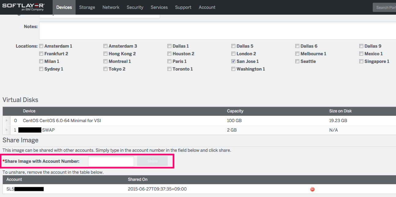 複数アカウント間でのイメージ共有 #SoftLayer - Qiita