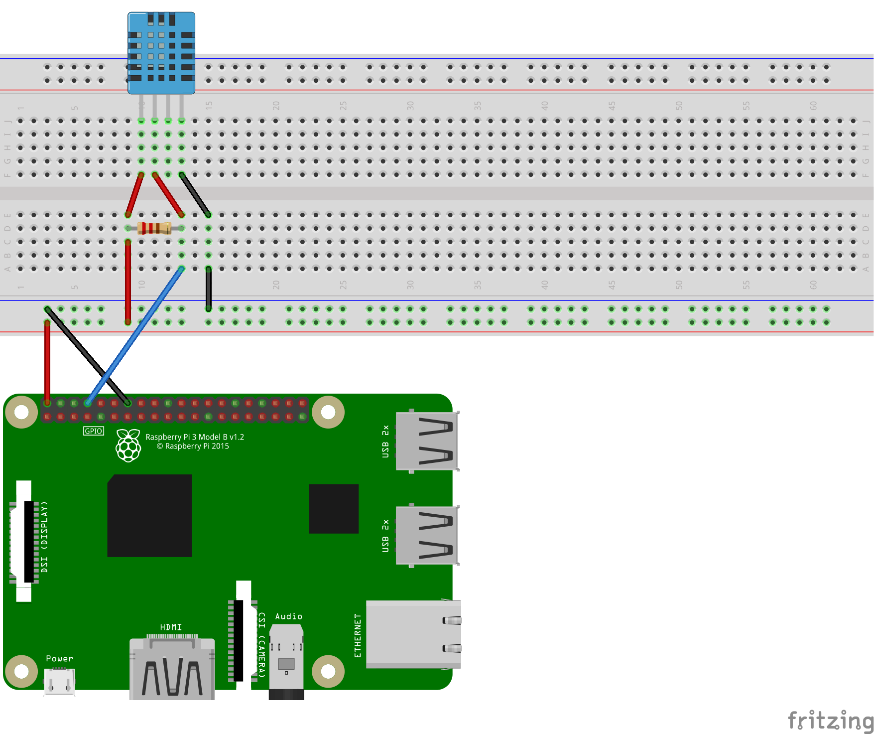 Raspberry PiとDHT11で温度・湿度を測る #Python - Qiita