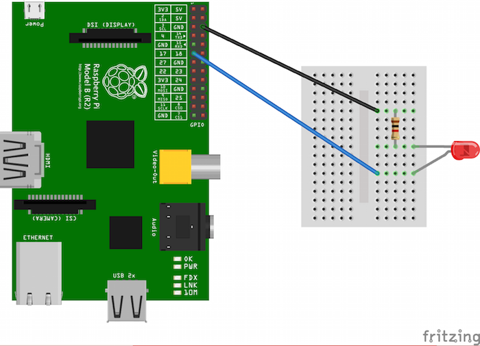 Raspberry PiをWiringPiとJohnny-FiveのRaspi-ioを使ってLチカする #RaspberryPi - Qiita