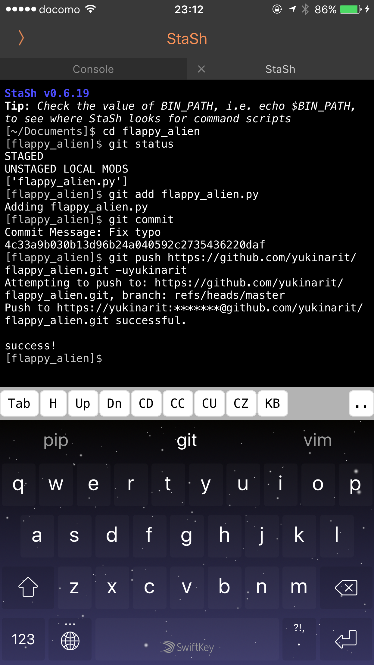 Python3とiphoneで簡単なゲームを作ってみる Pythonista Qiita