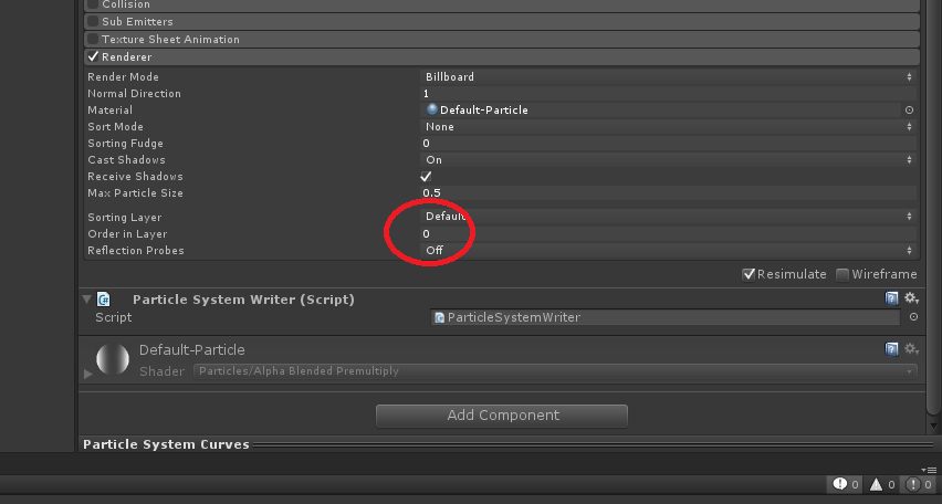【Unity】ParticleSystemのsortingOrderをスクリプト側から変更する #unity5 - Qiita