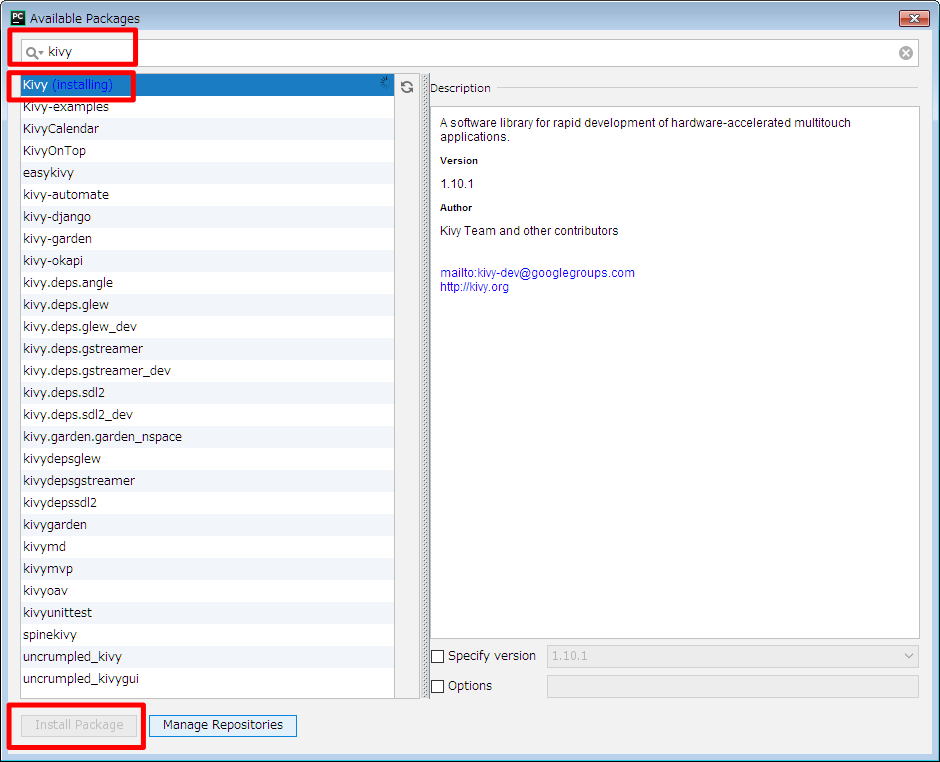 PyCharmでKivyを使うメモ #Python - Qiita