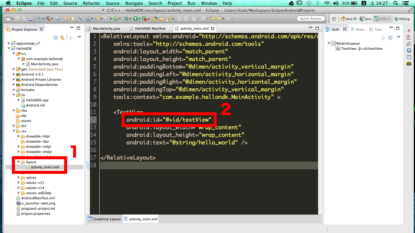 Eclipse 上で Android NDK プロジェクトを作成する方法 #Java - Qiita
