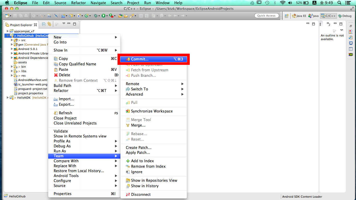 Eclipse 上から新規プロジェクトを Github に Push する方法 #GitHub - Qiita