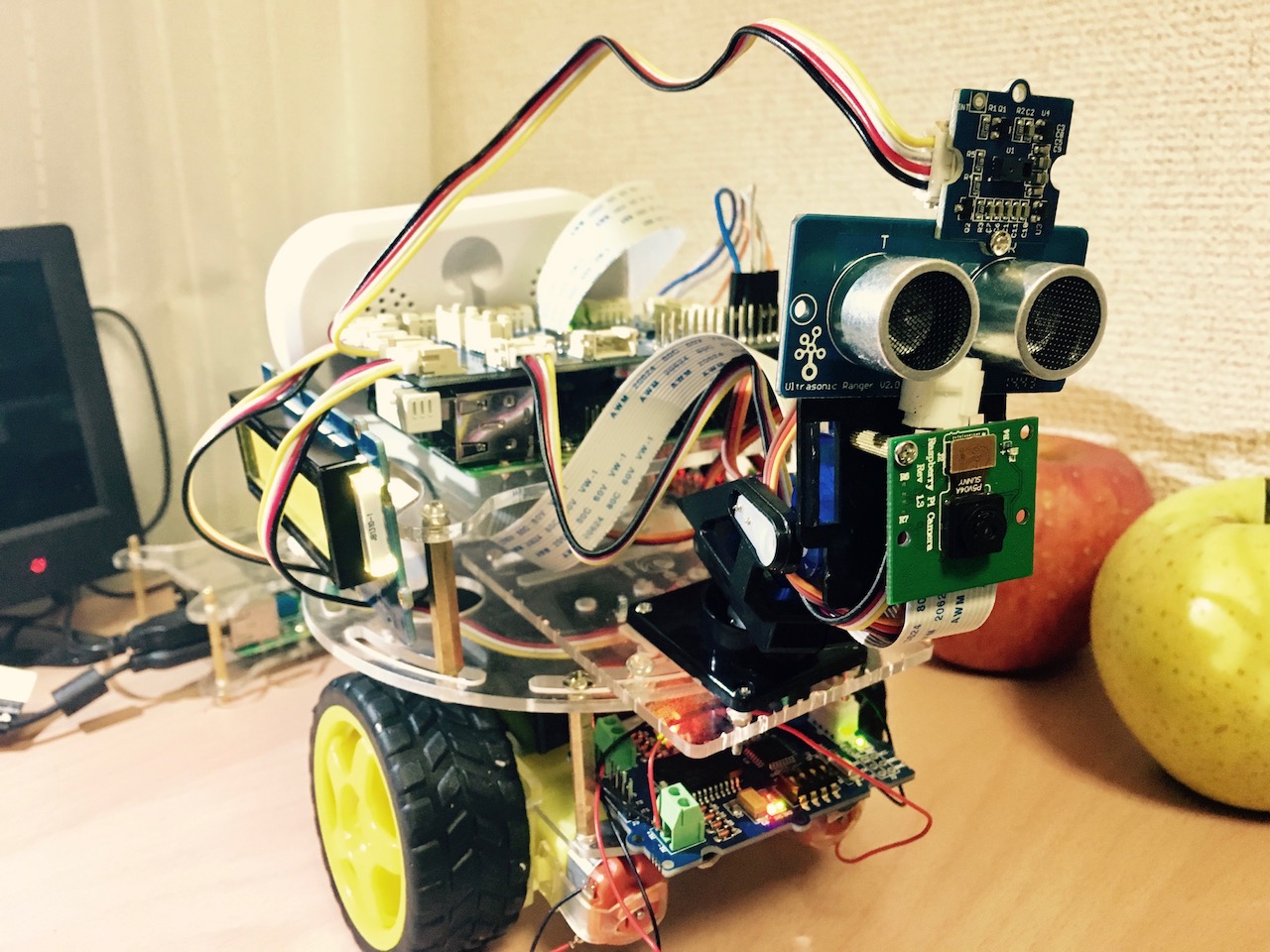 Raspberry Pi ロボットをゼスチャーで操作する【GrovePi/Python3】 #RaspberryPi - Qiita