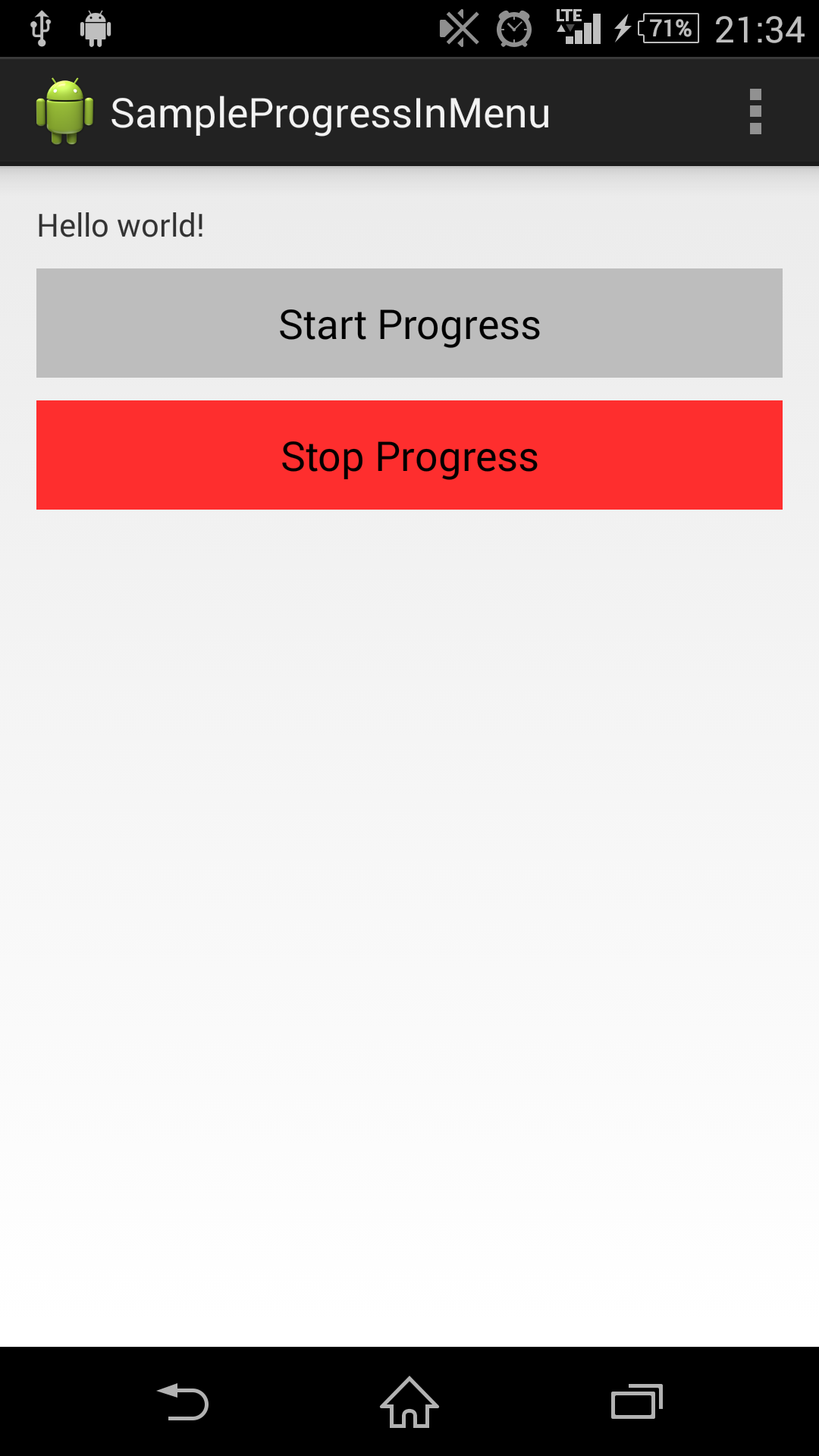 [android] Actionbarにprogressbarを表示させる Android Qiita