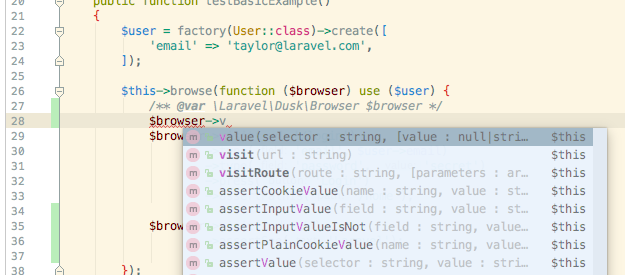 Laravel5.4のブラウザテスト（Laravel Dusk）で使えるメソッドを調べる #PHP - Qiita