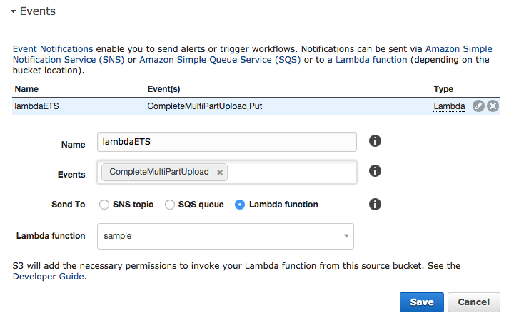AWS LambdaとElastic Transcoder #lambda - Qiita