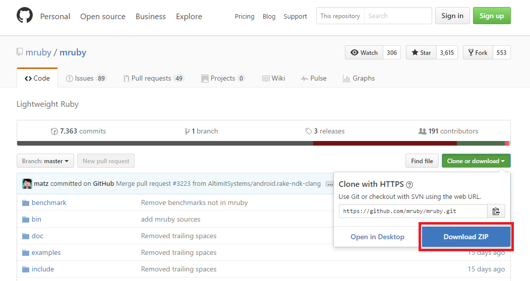 Windows上でmrubyをビルドし動かしてみる #Ruby - Qiita