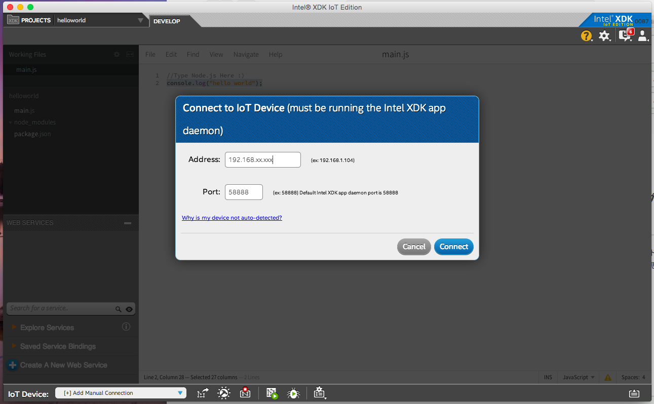 Intel EdisonでIntel XDK for IoTを使う #Node.js - Qiita