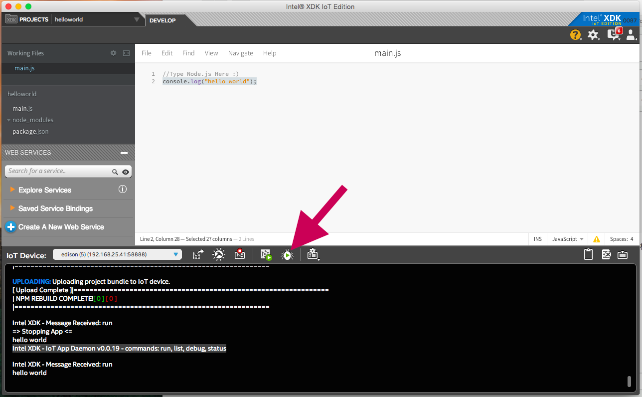 Intel EdisonでIntel XDK for IoTを使う #Node.js - Qiita