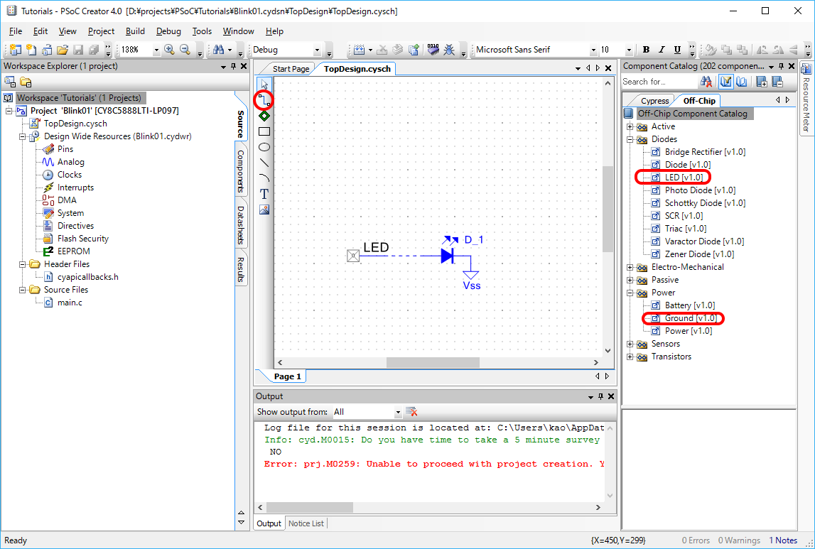 PSoCを始めましょう(Lチカまで) #IoT - Qiita