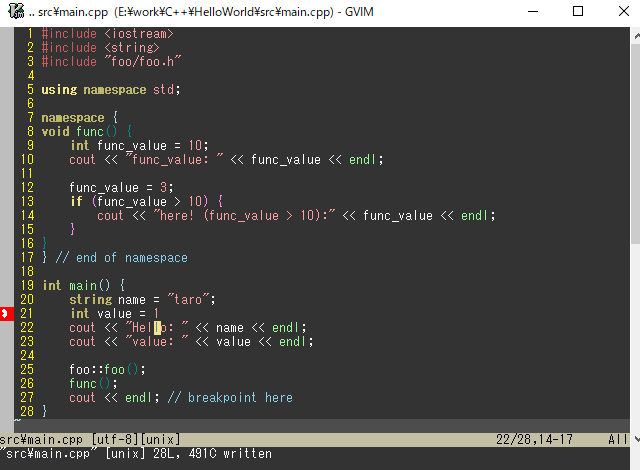 Vimのgdbフロントエンドプラグイン紹介 #Vim - Qiita