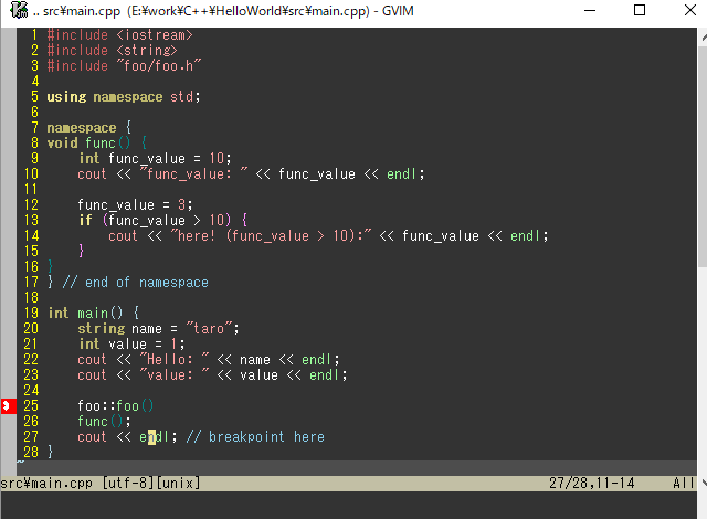 Vimのgdbフロントエンドプラグイン紹介 #Vim - Qiita