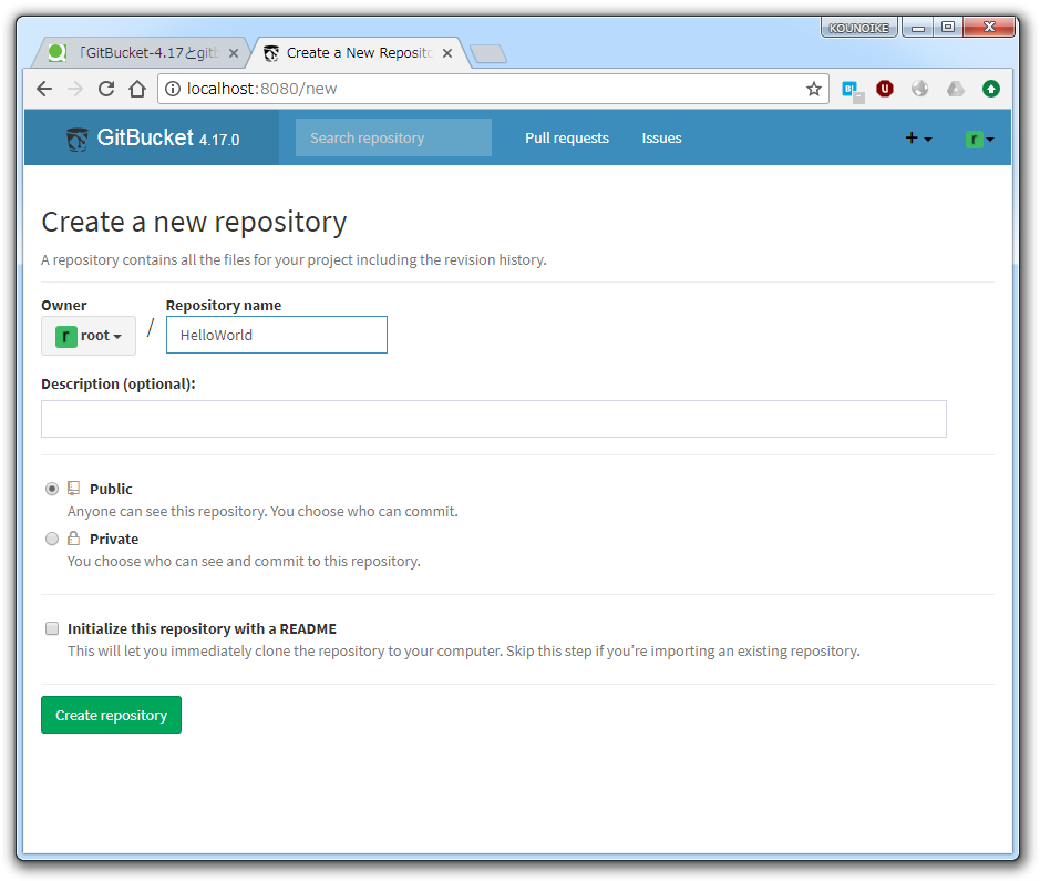 GitBucket-4.17とgitbucket-ci-pluginではじめる簡単CI生活 #Git - Qiita