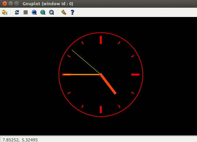 【Ruby】 gnuplotでアナログ時計を表示する #Ruby - Qiita