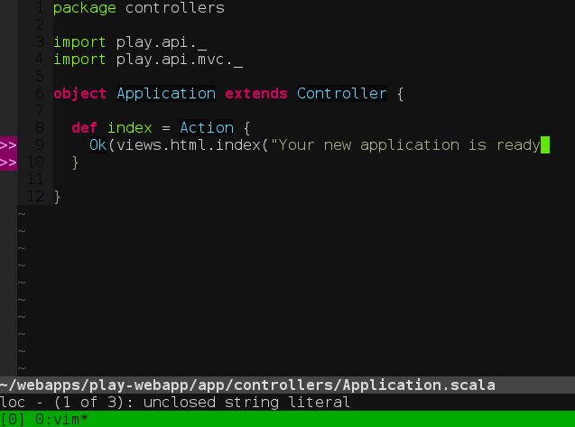 VimでPlay Frameworkの開発環境を整える #Scala - Qiita