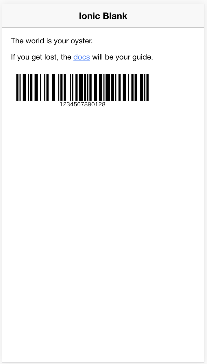 Ionicでbarcodeを生成する Ionic Qiita