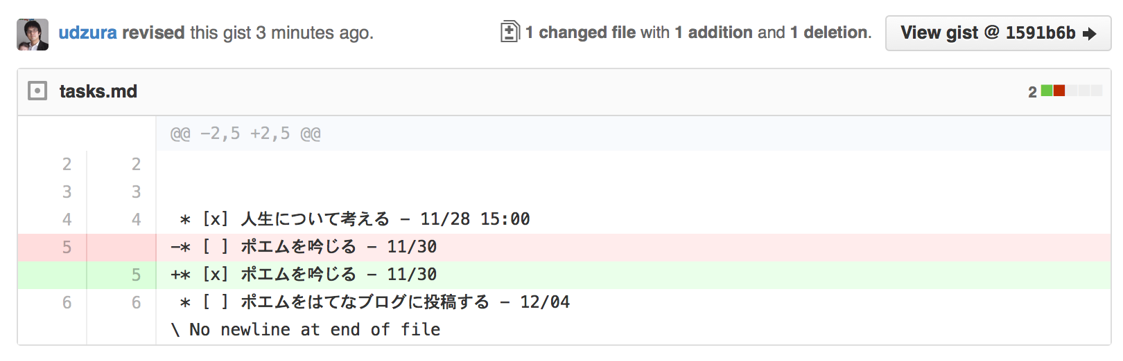 簡単なタスク管理にGistを使うと #GitHub - Qiita