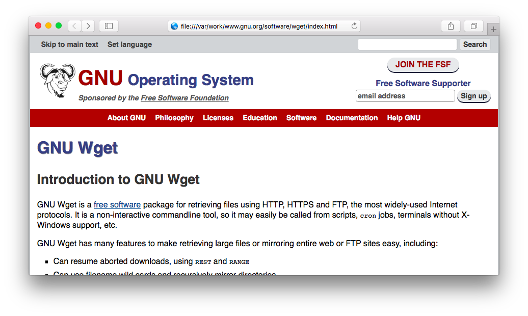 GNU wgetでウェブサイトのコンテンツを取得する #Linux - Qiita