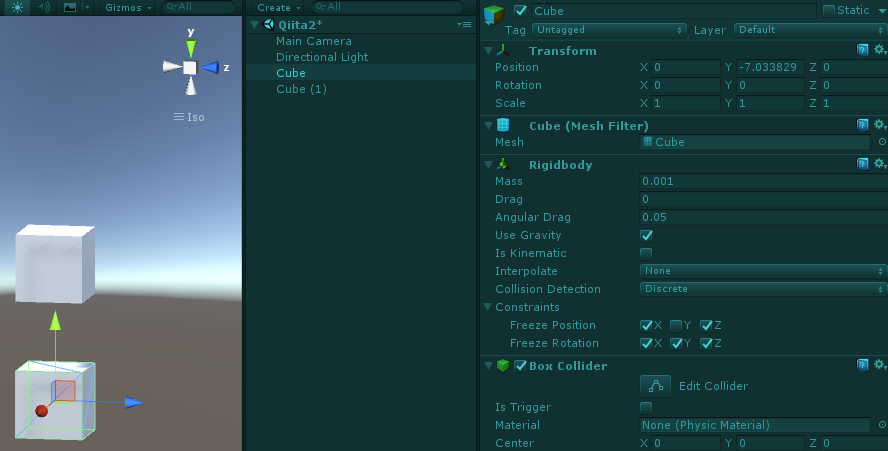 UnityのSpring Jointを使う #Physics - Qiita