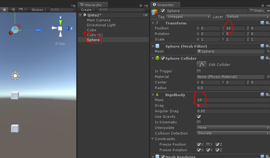 UnityのSpring Jointを使う 2 #Physics - Qiita