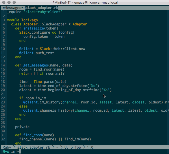EmacsでRubyを書くためのキホンの設定 #RSpec - Qiita