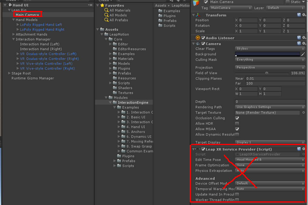 Leap Motion InteractionEngineのサンプルシーンをデスクトップ用にセットアップする #Unity - Qiita
