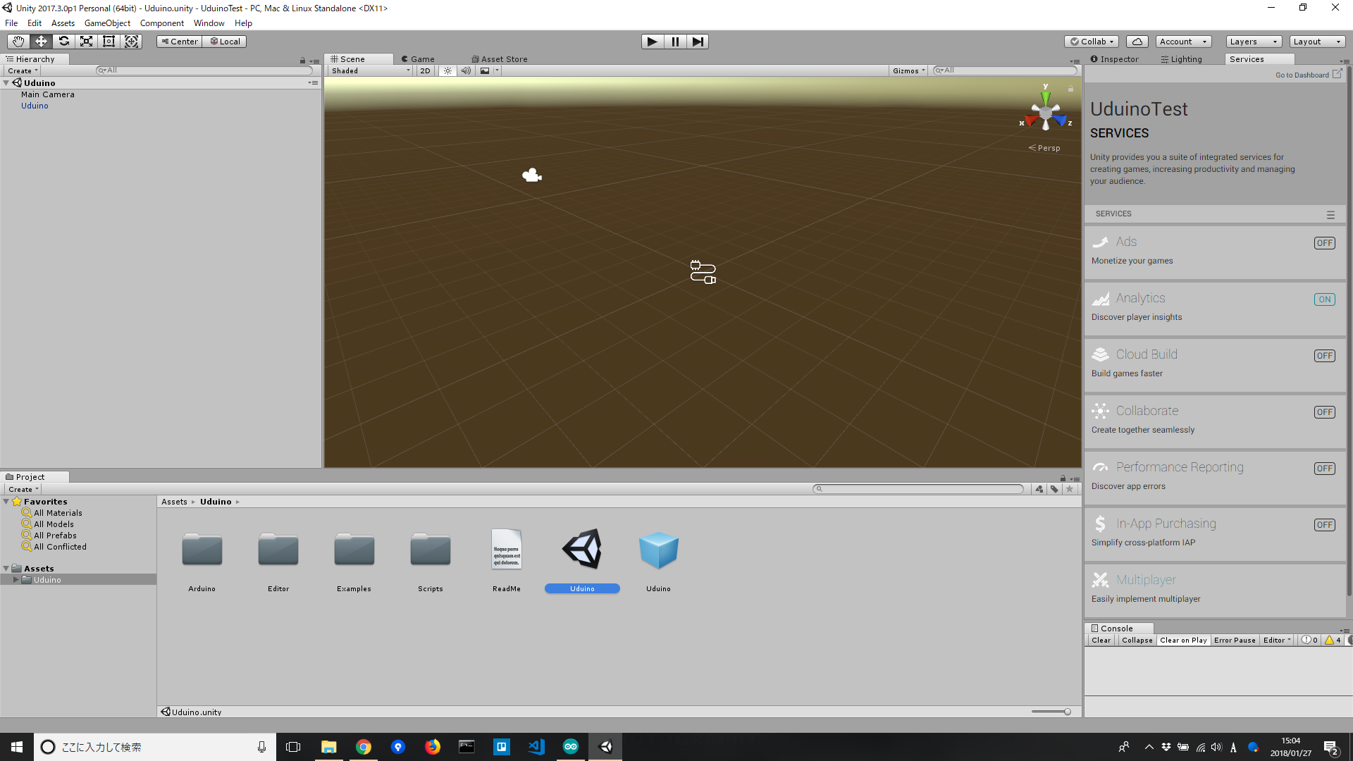 Unity2017でUDUINOを使ってArduino接続 #Unity - Qiita