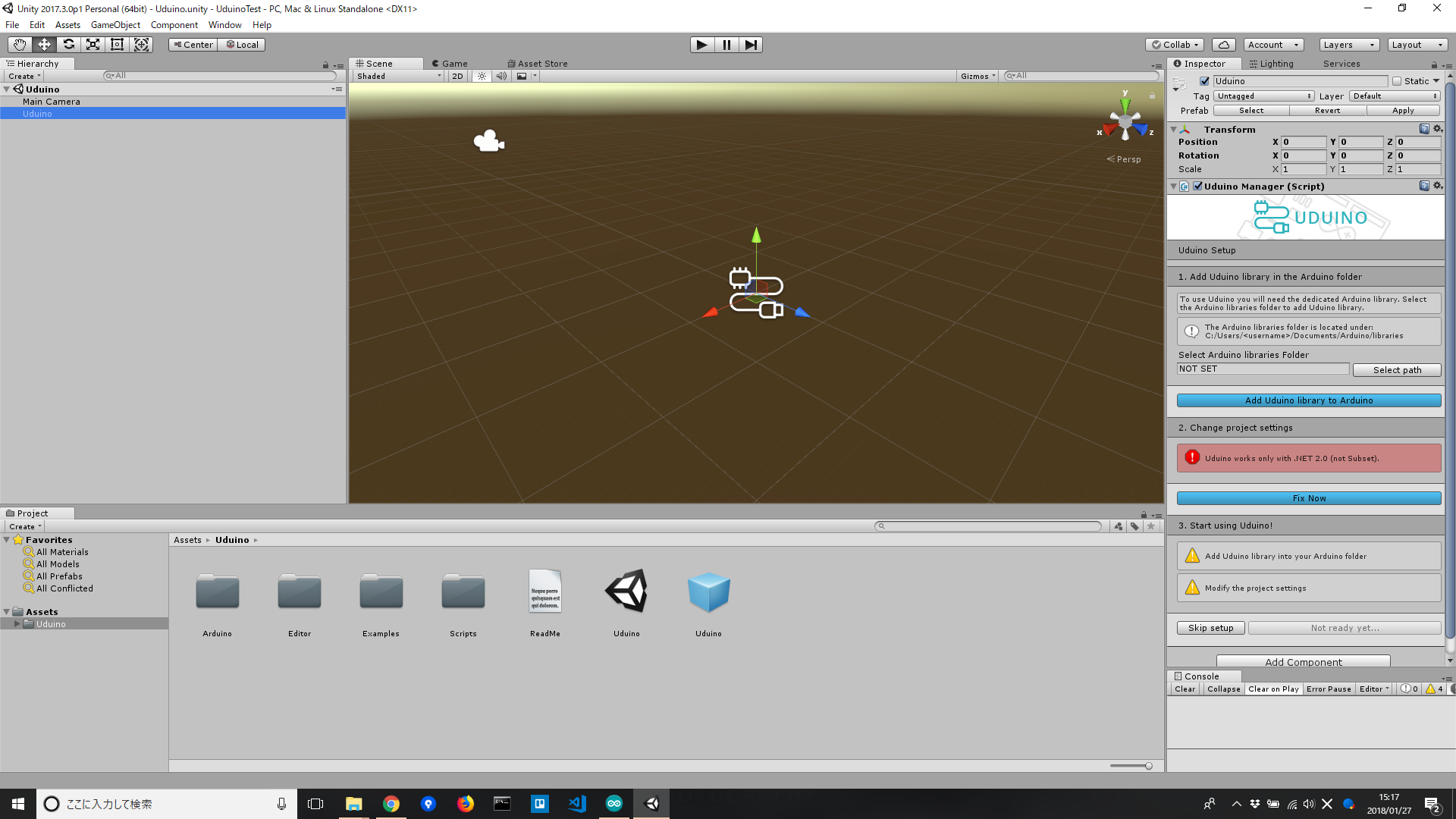 Unity2017でUDUINOを使ってArduino接続 #Unity - Qiita