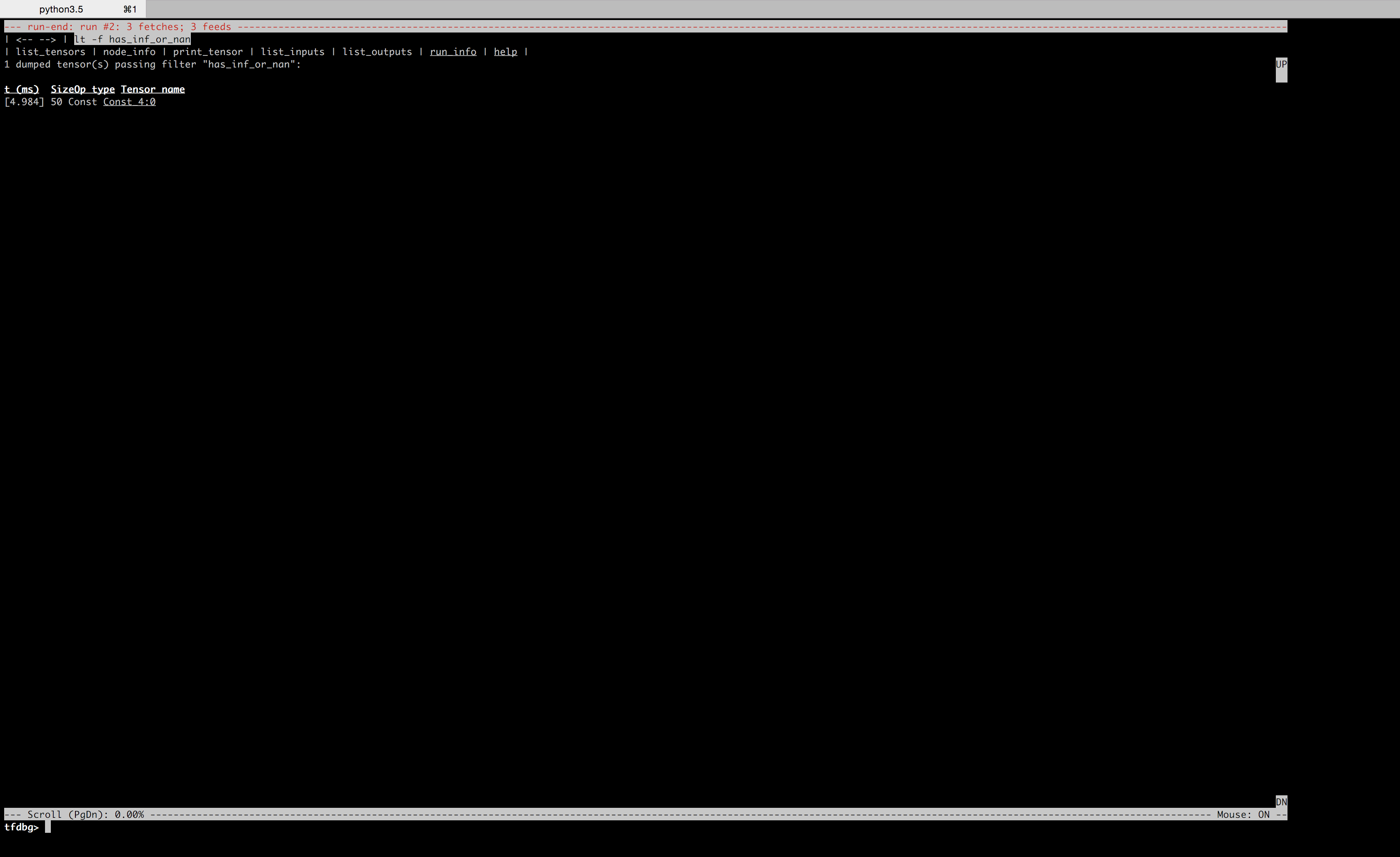 tfdbg を使って Keras の nan や inf を潰す #Python - Qiita