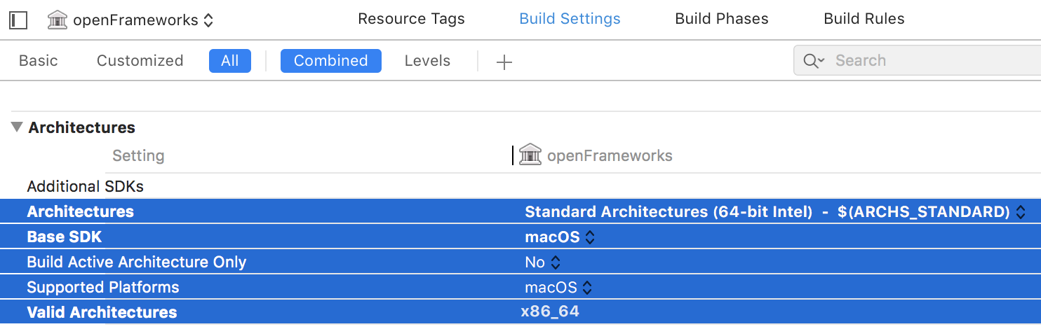 openFrameworks 0.10.0をXcode 10.0でビルドした時に出るエラーをどうにかする #Xcode10 - Qiita