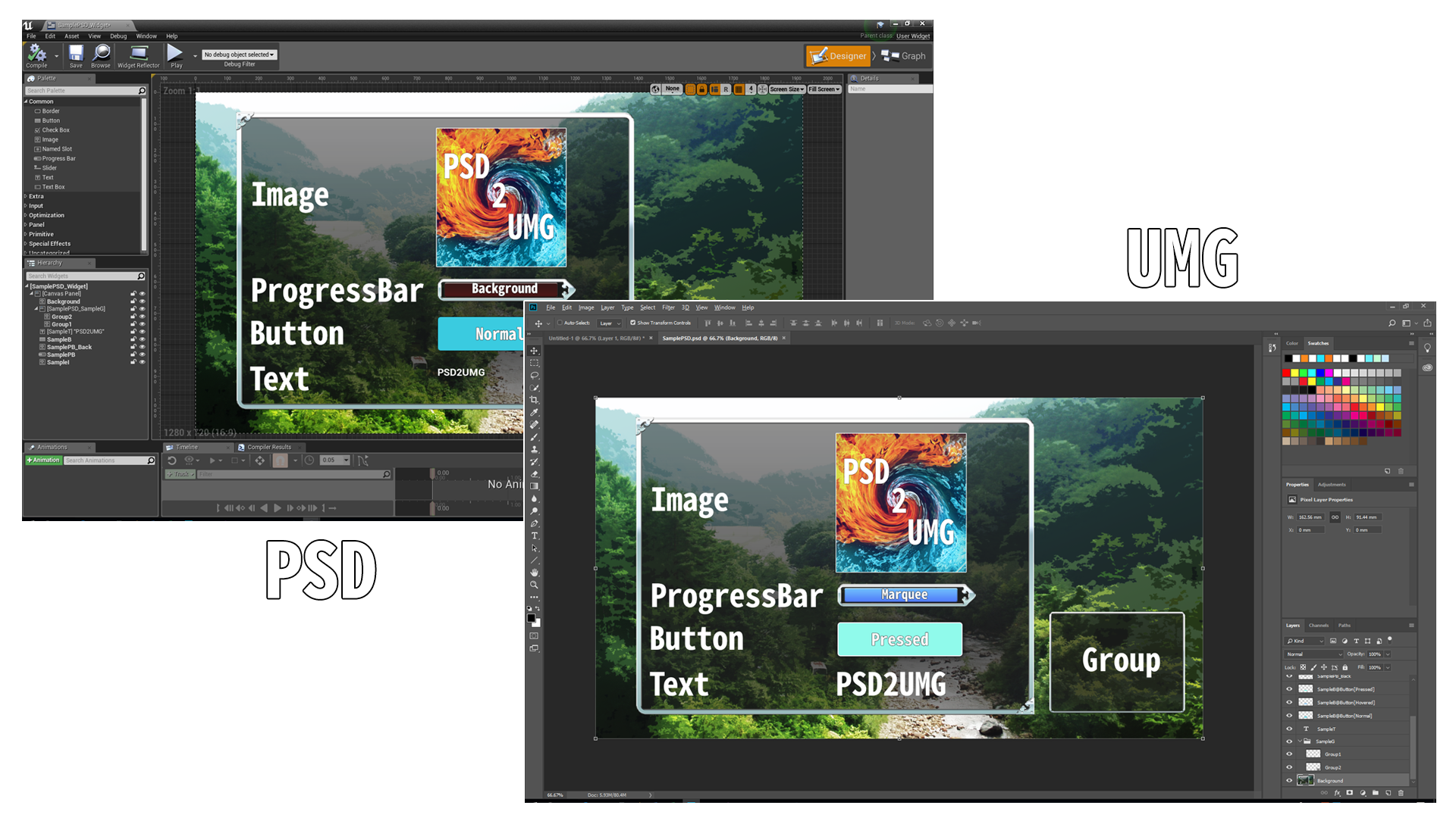[UnrealEngine4] psdからUIを生成する方法について #UE4 - Qiita