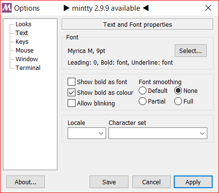 Windows環境で快適にBash(Git Bash)とターミナル(mintty)を使うために色とフォントを変える #gitbash - Qiita