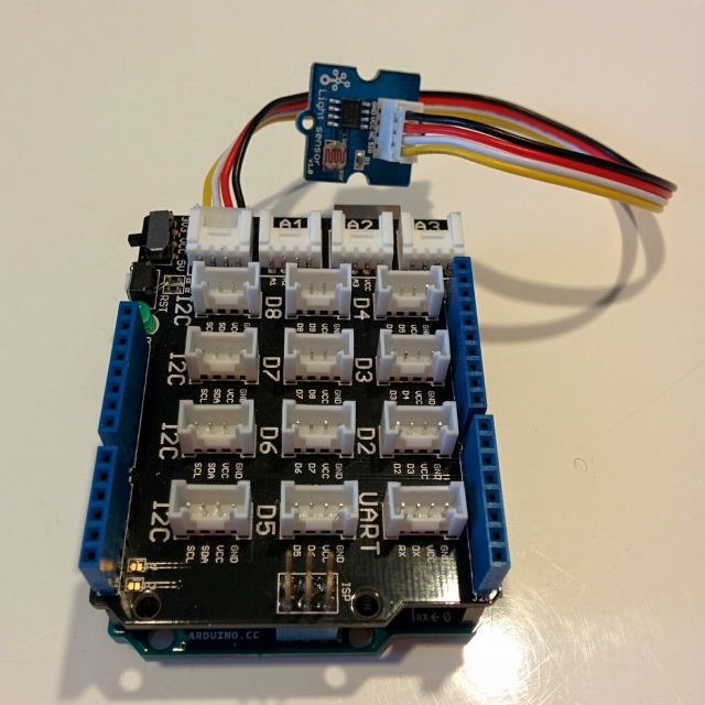 Arduinoでgrove光センサsen11302pとledバーled05031pを試す Arduino Qiita