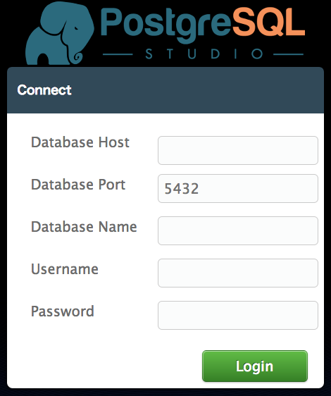 PostgreSQL Studio on Docker #Docker - Qiita