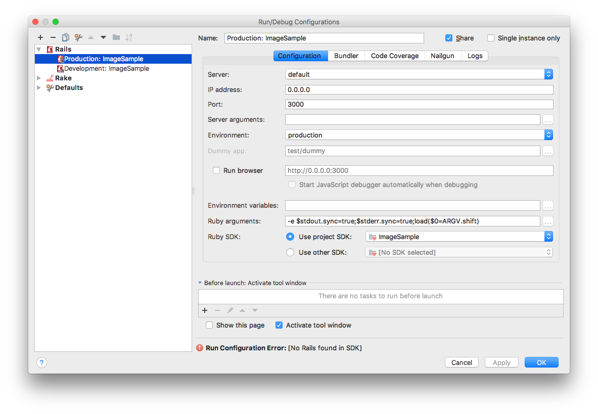 [RubyMine]No Rails found in SDK というエラーが出た #Ruby - Qiita