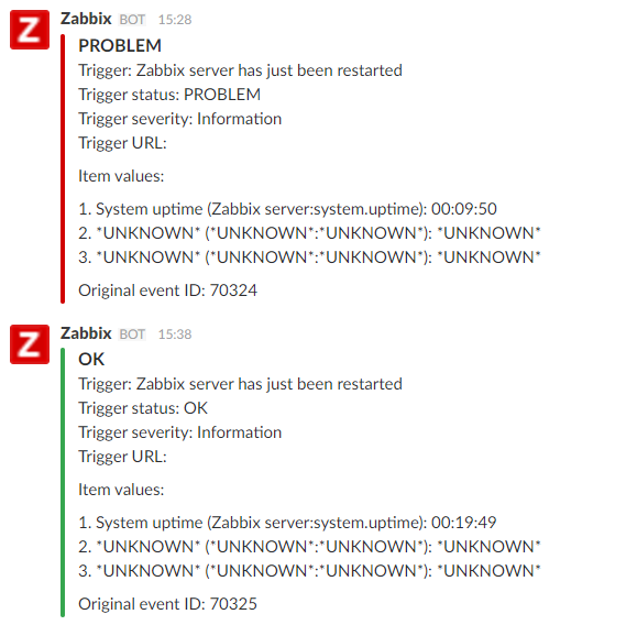 Zabbix3.0から追加されたパラメータを使ってSlackに通知を送る #zabbix - Qiita