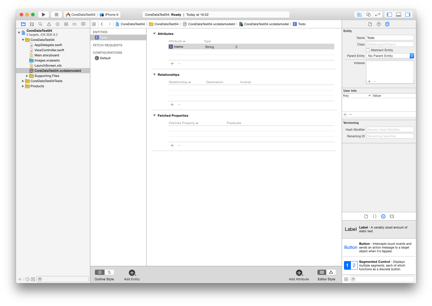 CoreDataを触ってみる #Swift - Qiita