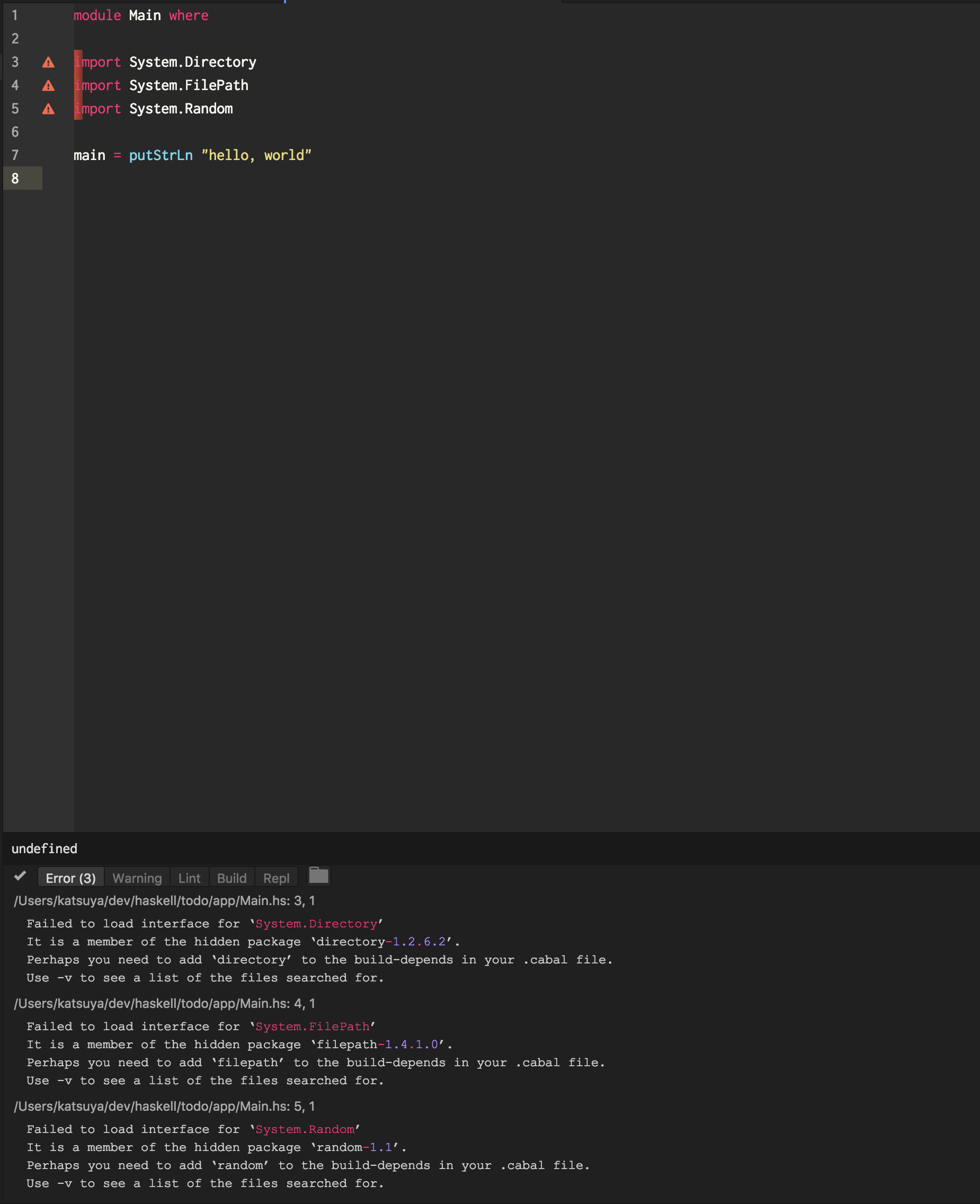 haskellのstackでghc-modを利用時に一部パッケージのimportでエラーとなる #Haskell - Qiita