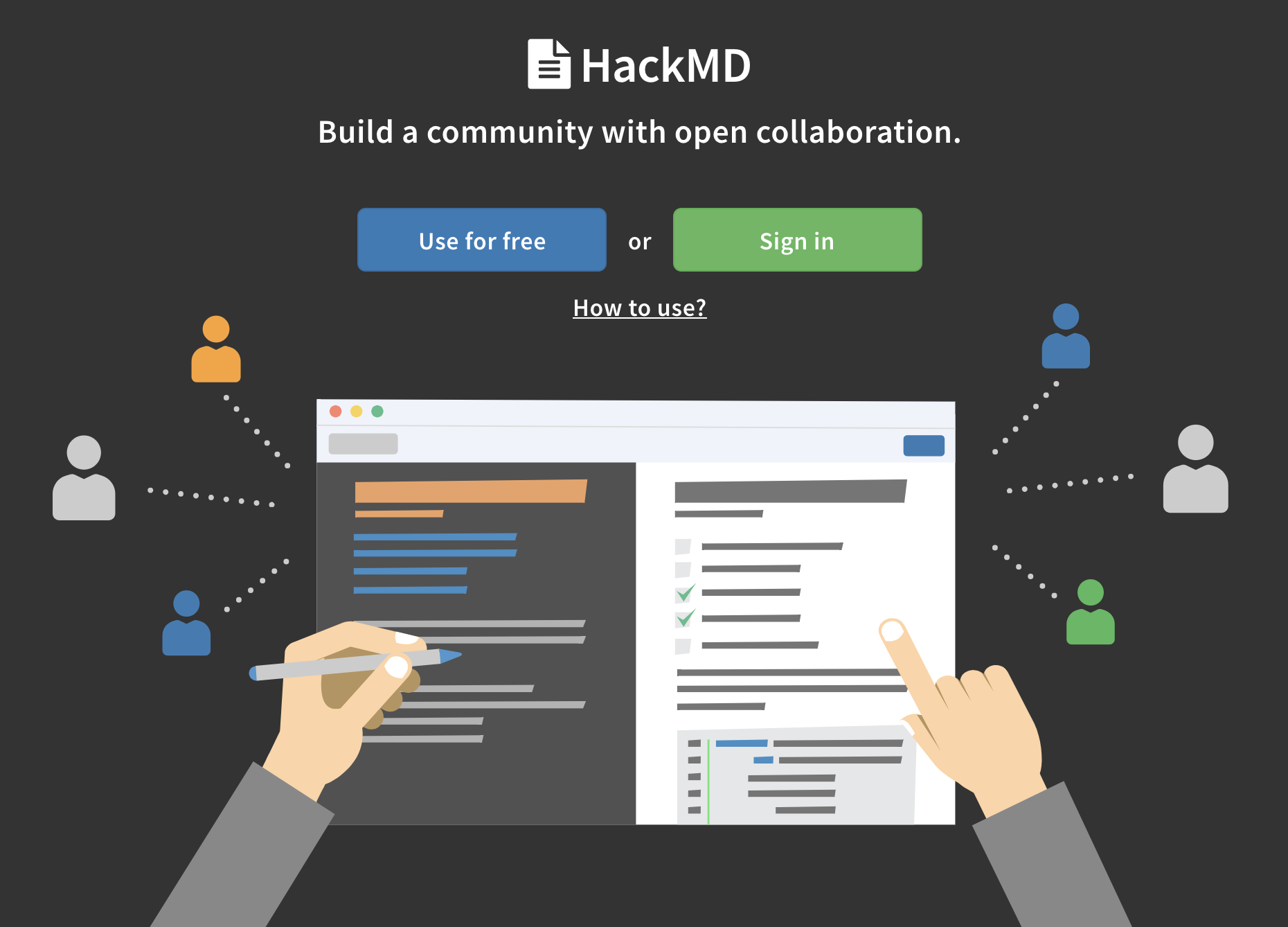 HackMD を使ったお手軽な文書共有 (イベント告知 議事録作成/共有 他) #Markdown - Qiita
