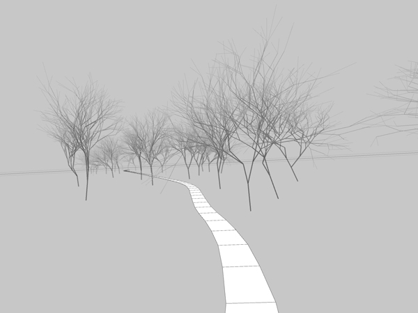 processingで並木道を走る #processing - Qiita